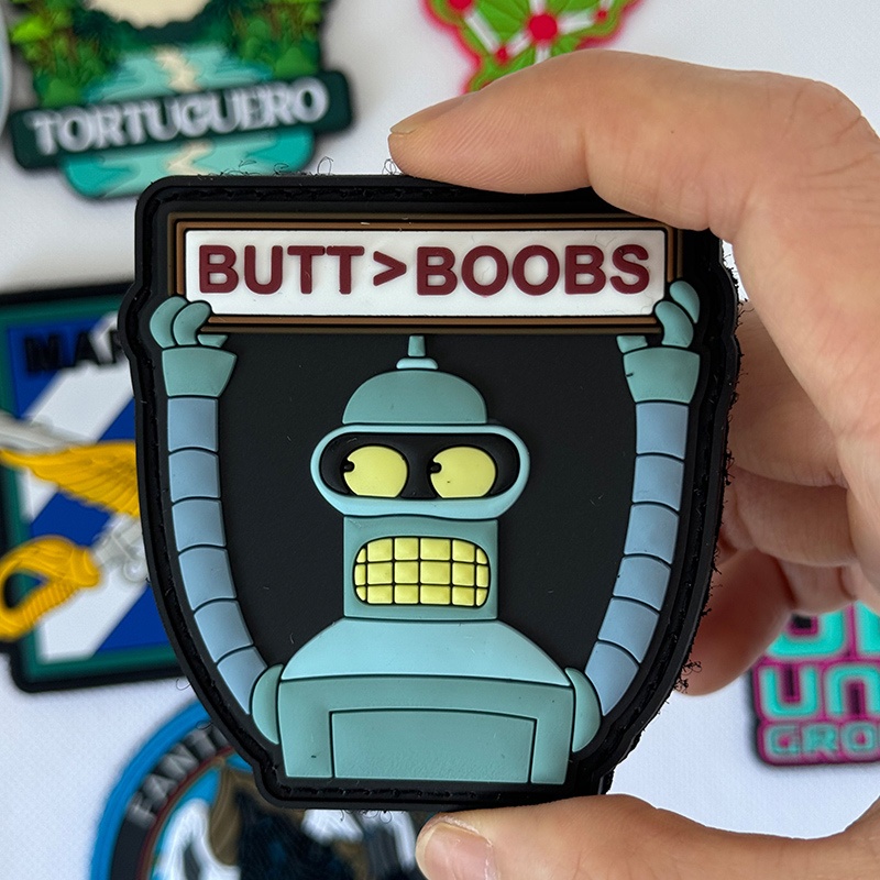 Factory custom made pvc patches, rubber patch